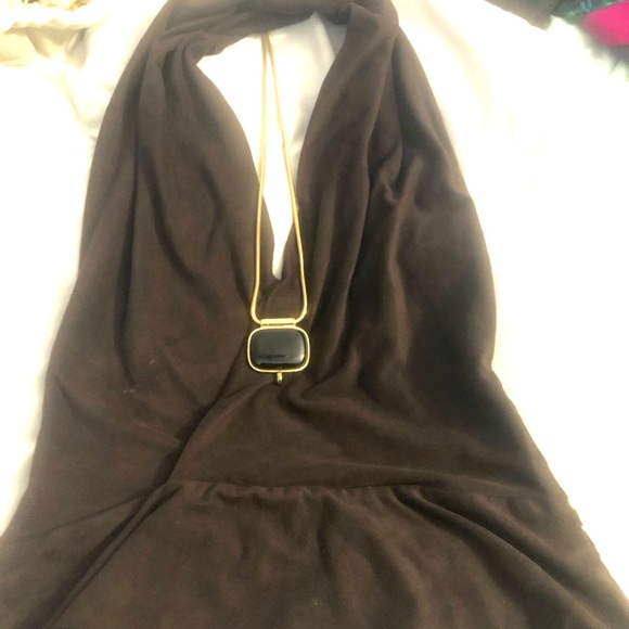 Tops | Suede Type Stylish Halter Neck | Poshmark